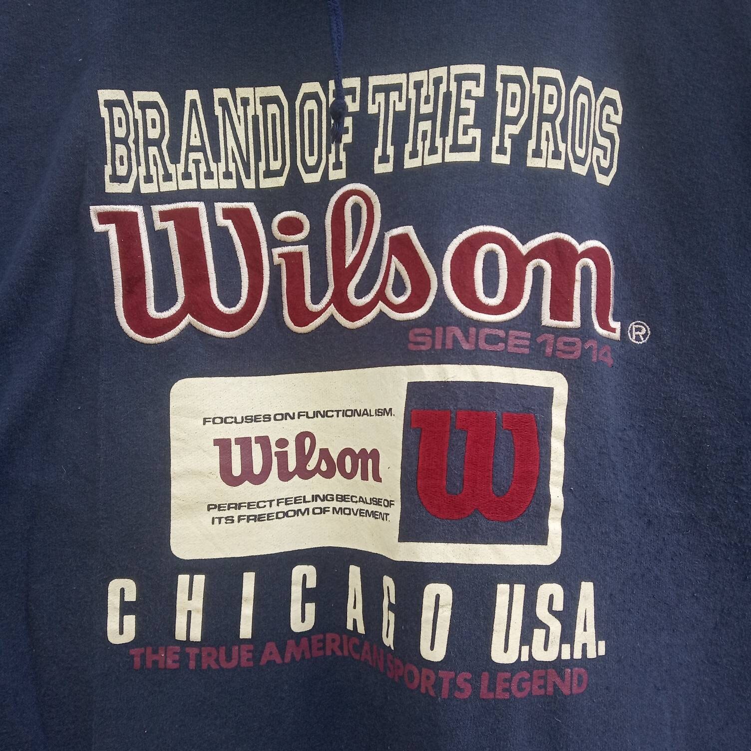 Rare Wilson Big Logo Embroidery Style Wilson Sport Sweatshirts Size M ...