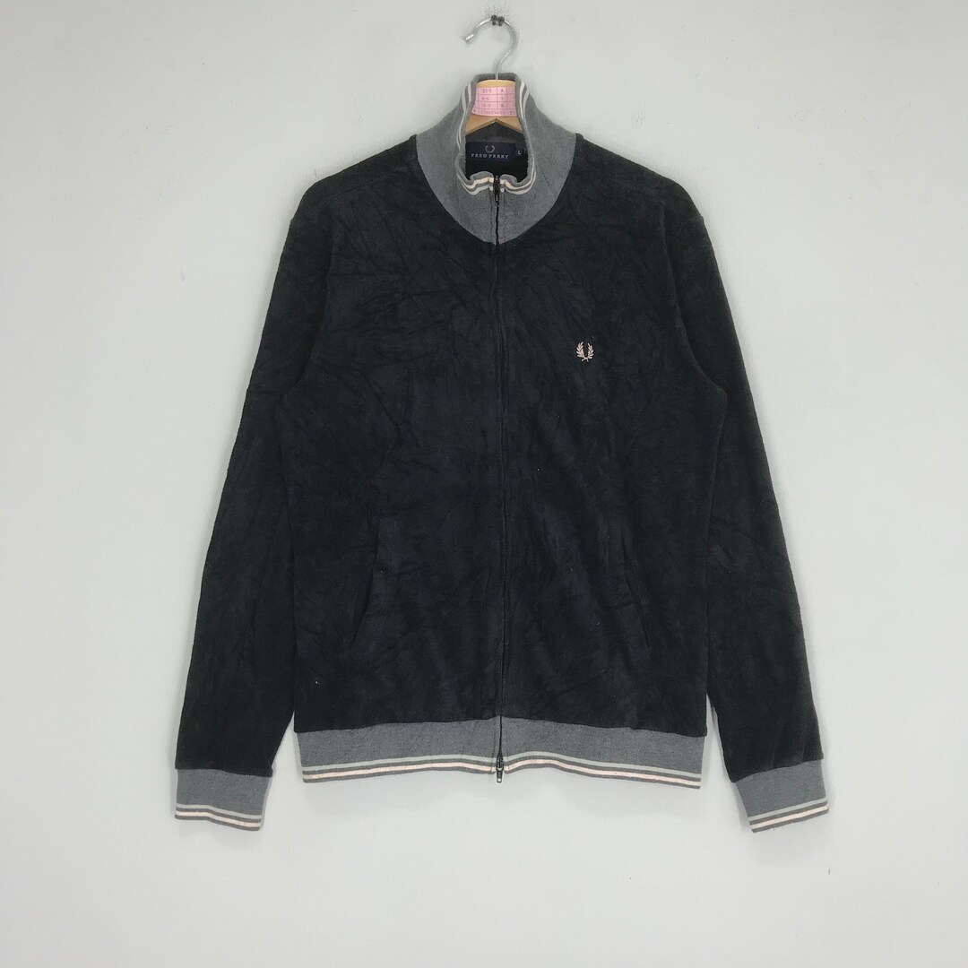 Rare!! Fred Perry Fleece Warmer Sweater Jacket Fred Perry Sportswear ...