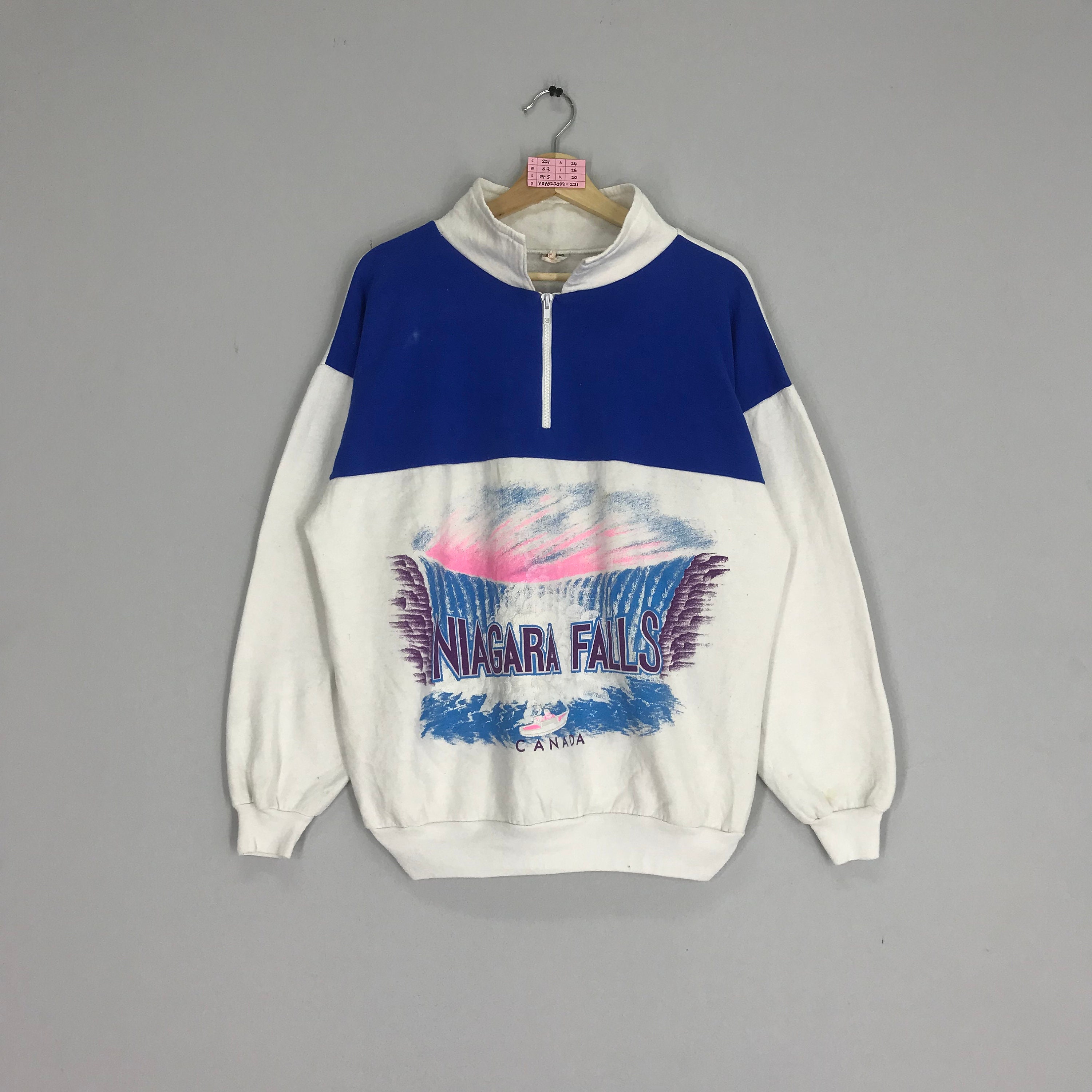 Vintage Niagara Falls Canada Sweater Half Zipper Sweatshirts Pullover ...