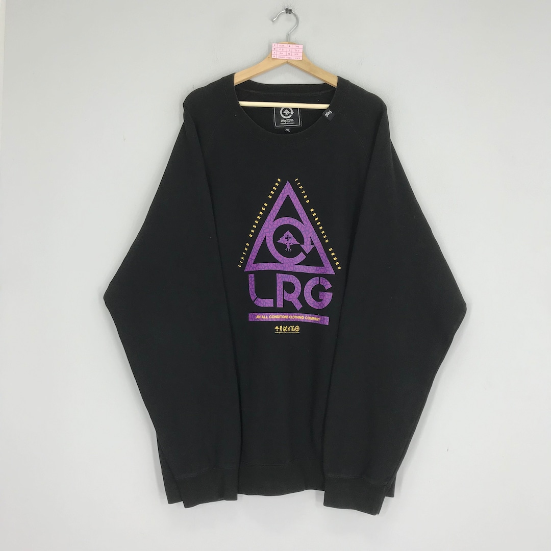 Rare!! LRG Lifted Research Group Sweater Black Baggy Crewneck Lrg ...