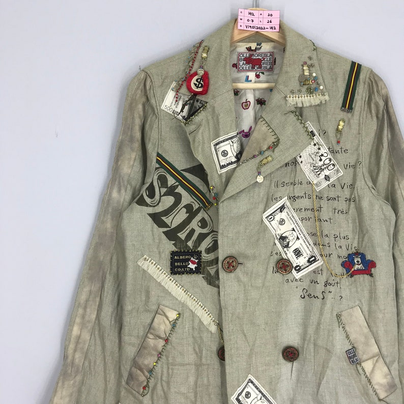 Rare Crazy Design Jacket With Patchwork Art Style Punk Rock - Etsy