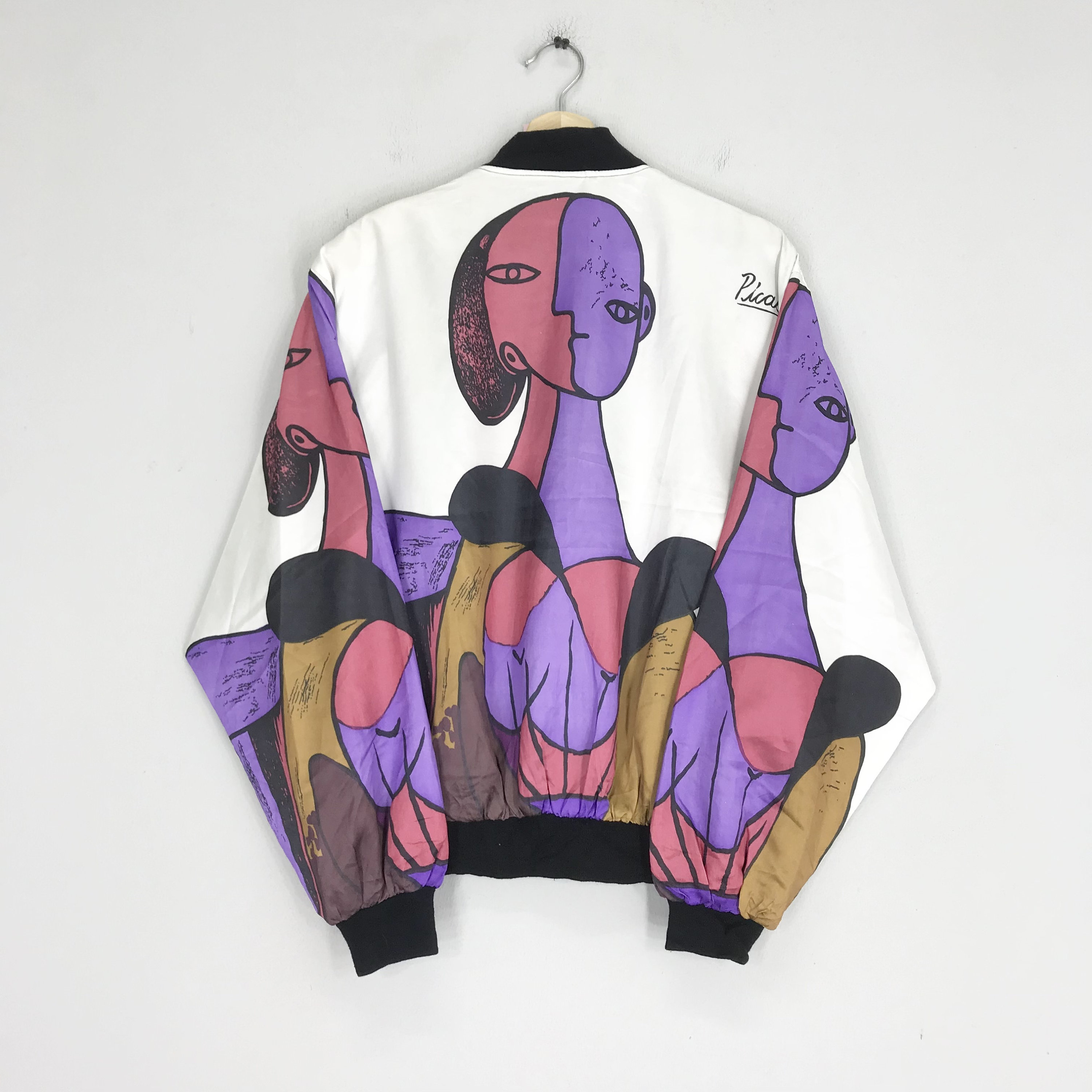Vintage 90s Picasso Pop Art Style Baroque Silk Jacket Picasso Art ...