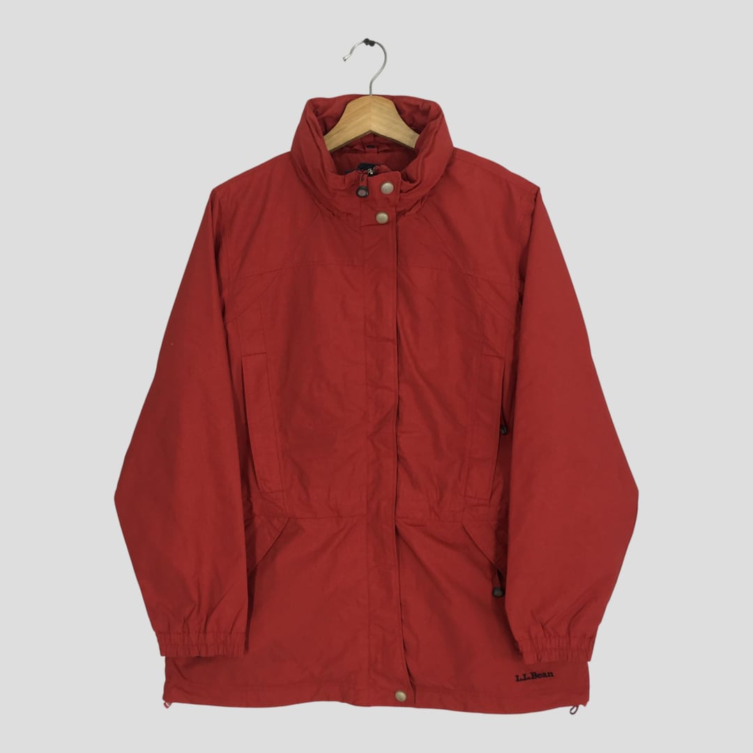 Vintage 90's LL Bean Red Light Jacket Medium LL Bean Windbreaker Four ...