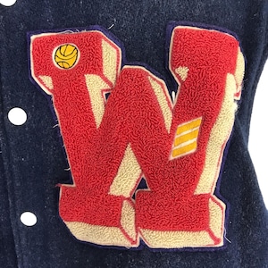 Vintage Wisconsin Varsity Jacket Large Sleeve Leather Jacket Wisconsin ...