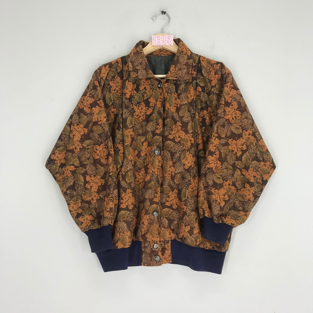 Vintage Beauty Floral Jacket Pop Art Abstract Flower Zipper Bomber ...