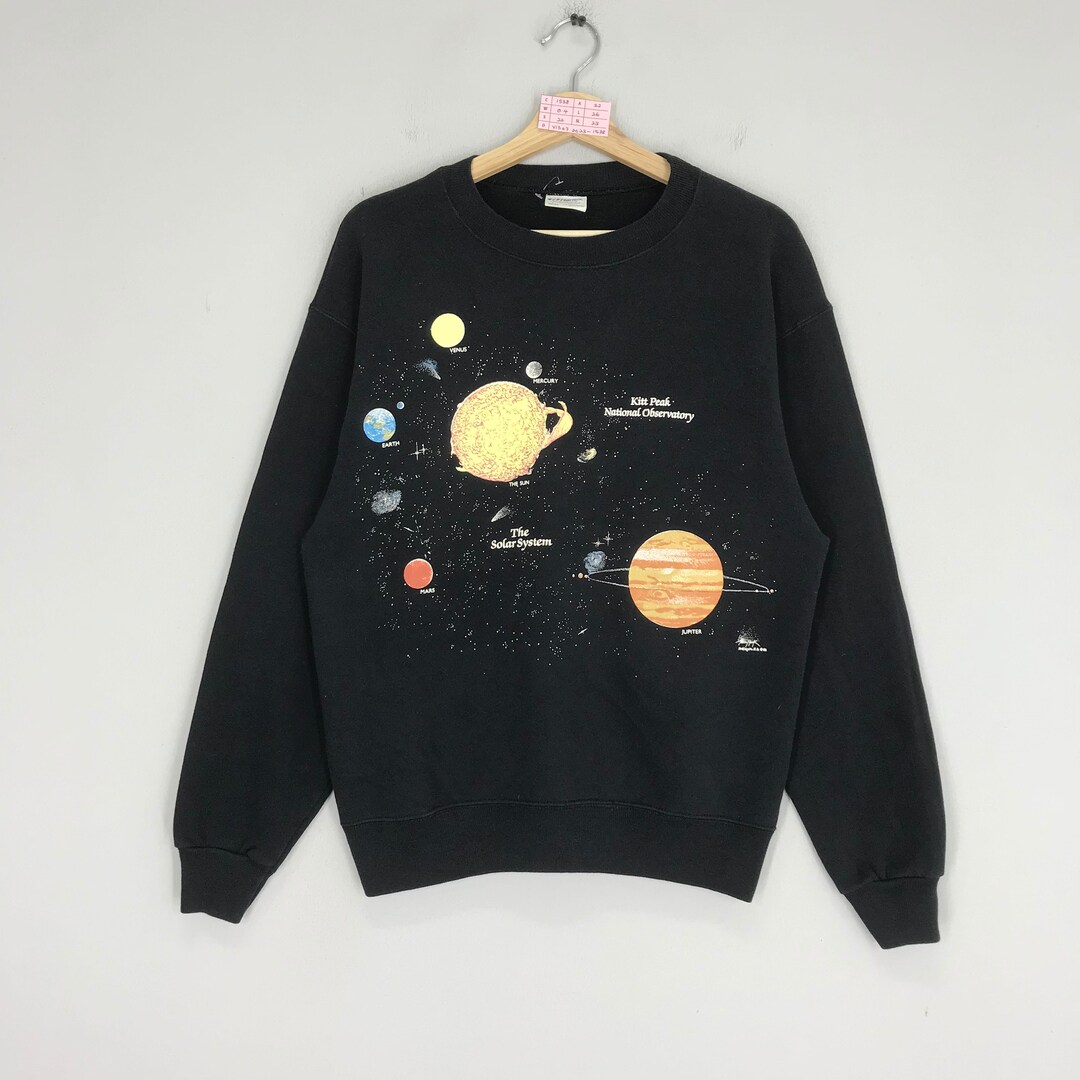 Vintage 90s Graphic Solar System Sweatshirts Solar System - Etsy