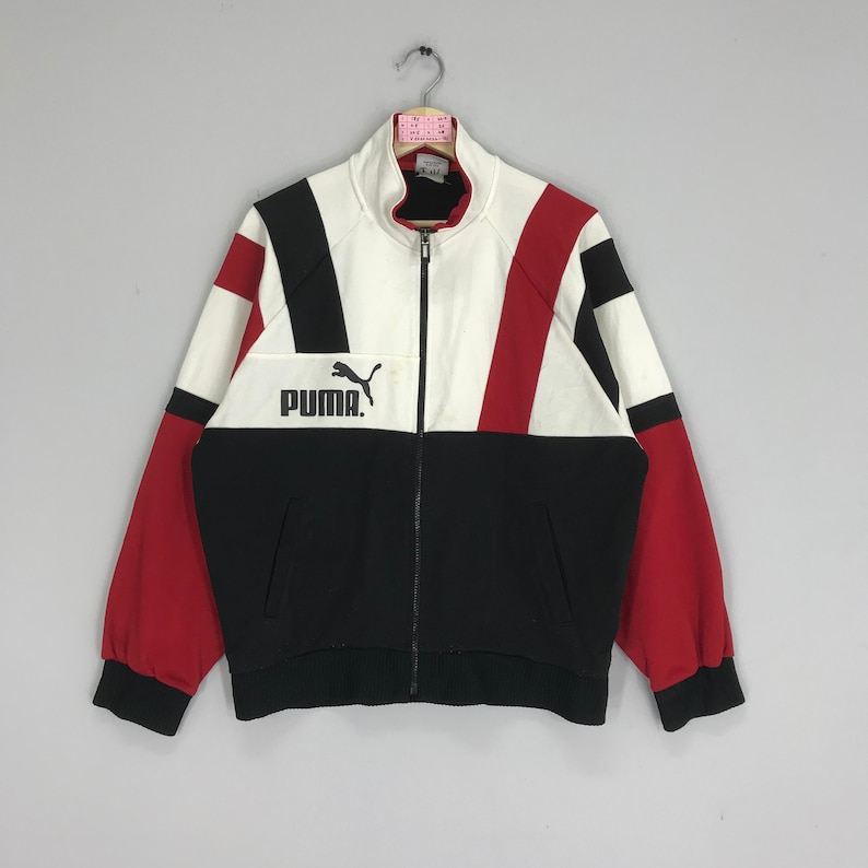 Puma Sport Track Top Sweater Jacket Zipper Puma Jacket Colourblock Size ...