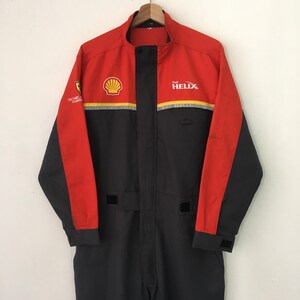 Vintage Shell Uniform Coveralls Large Shell Helix Gas Oil Workwear ...