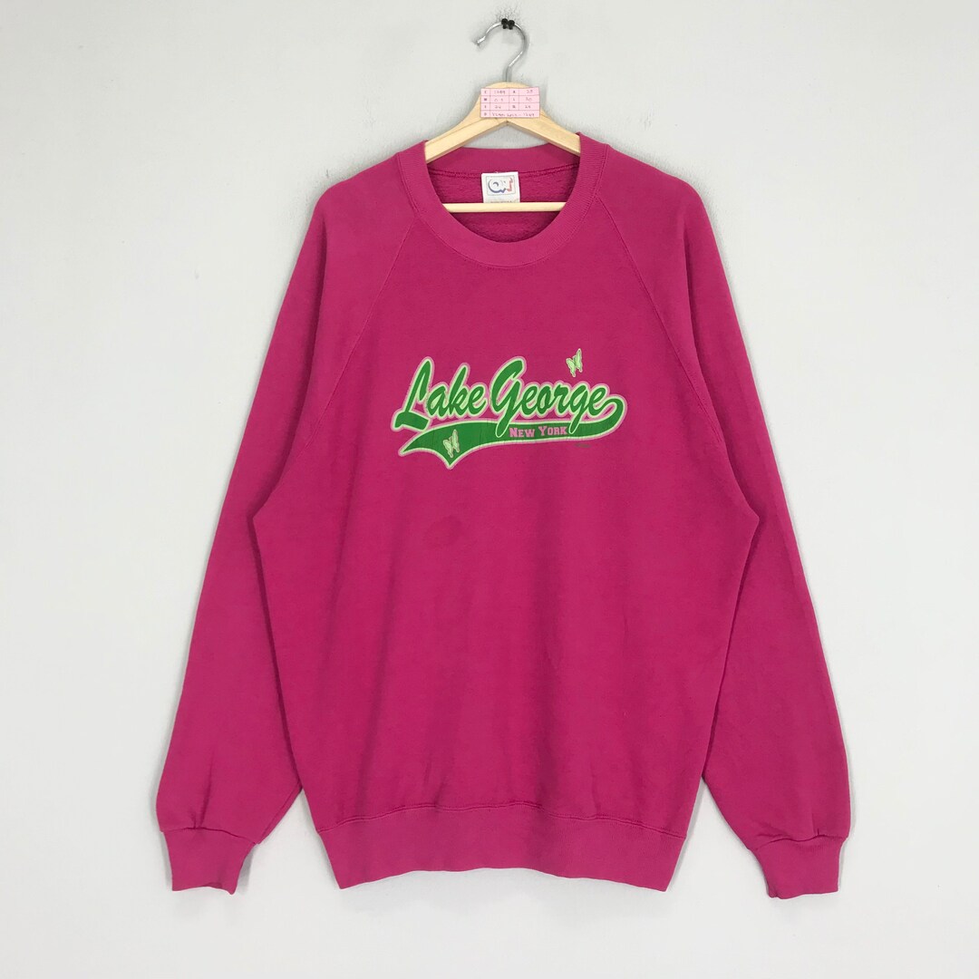 Vintage Lake George Sweatshirt Lake George New York Logo Crewneck Lake ...