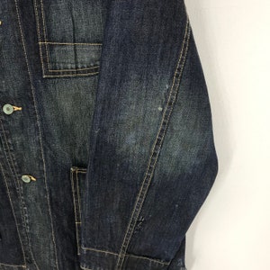 Vintage 90s Denim Chore Workers Jacket Stone Wash Blue American ...