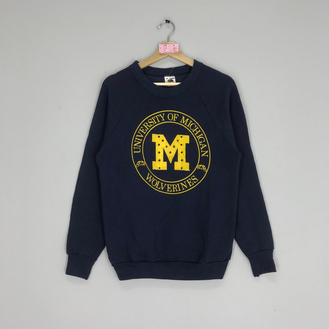 Vintage University of Michigan Wolverines Sweater Crewneck Michigan ...