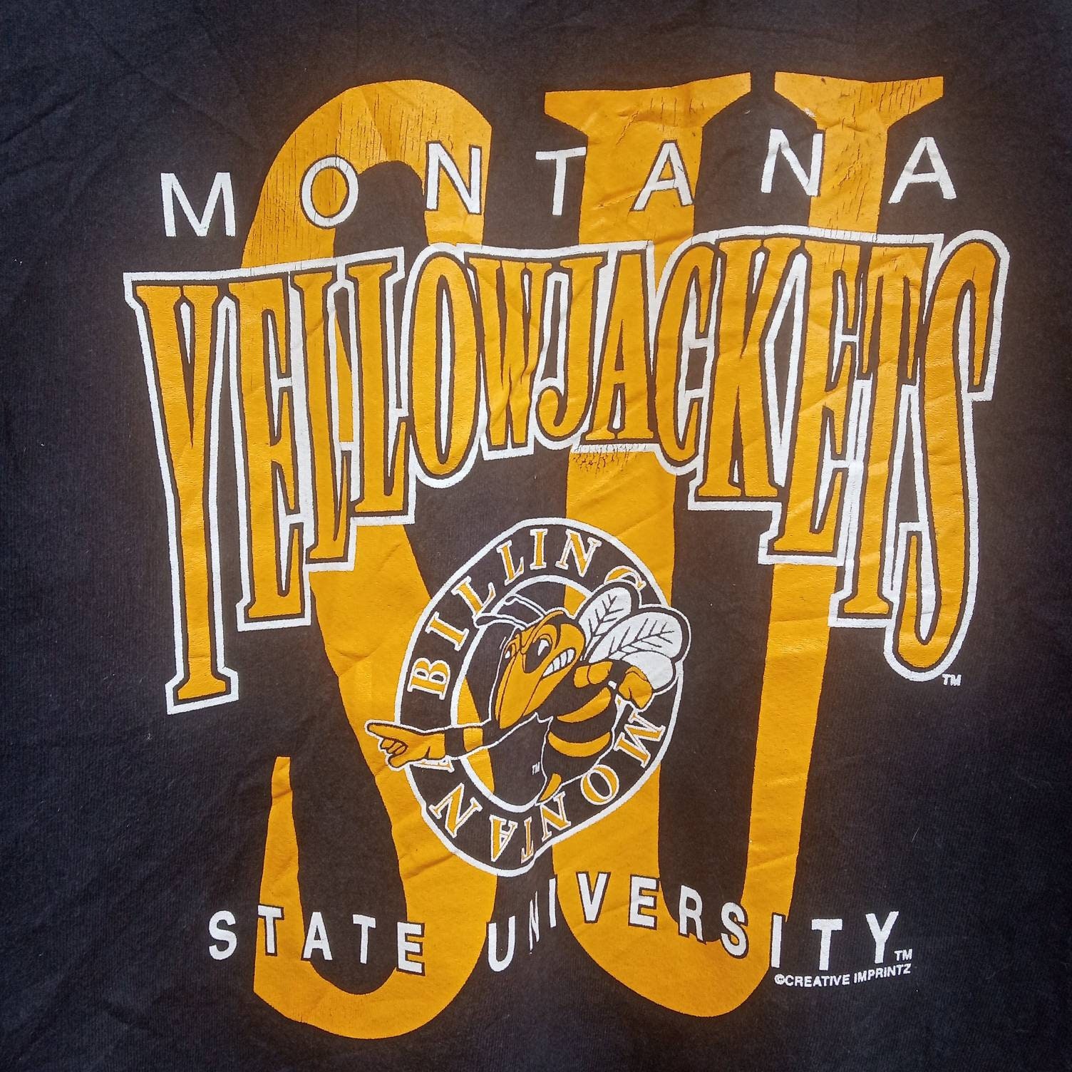 Vintage 90s Montana States University Billing Yellow Jacket - Etsy