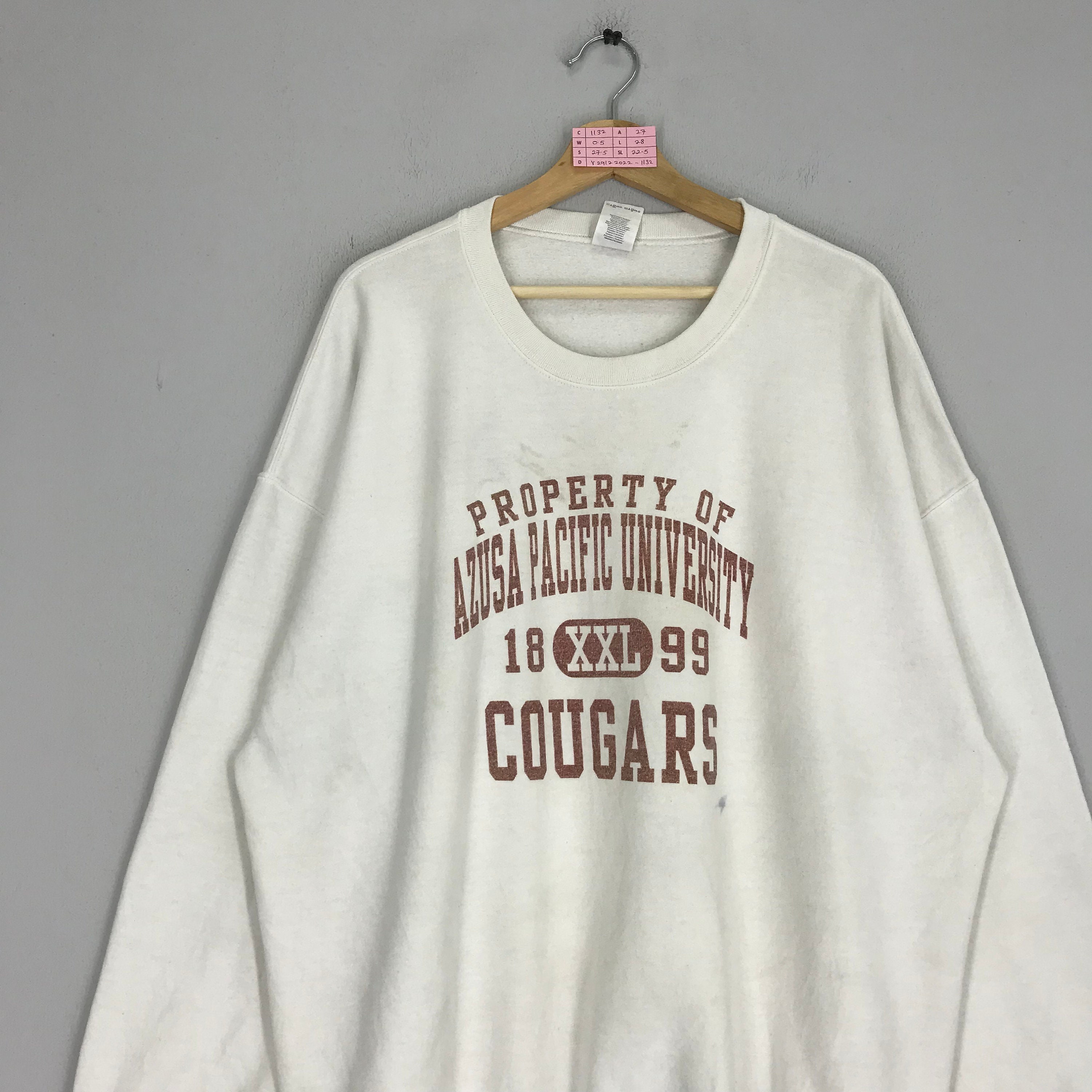 Rare!! Azusa Pacific University Cougars Sweater APU College Crewneck ...