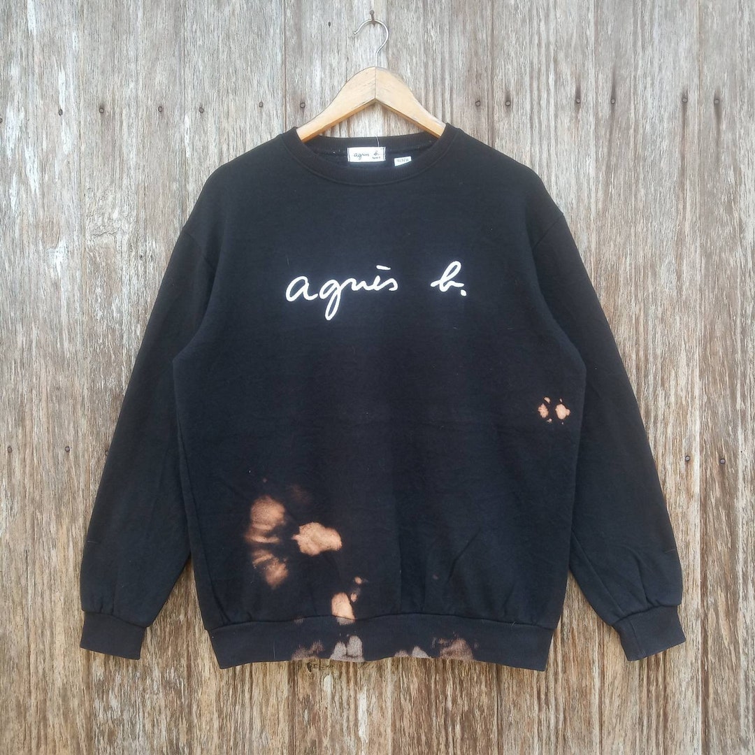 Rare!! Agnes B. Embroidery Big Logo Sweatshirts Crewneck Size M - Etsy