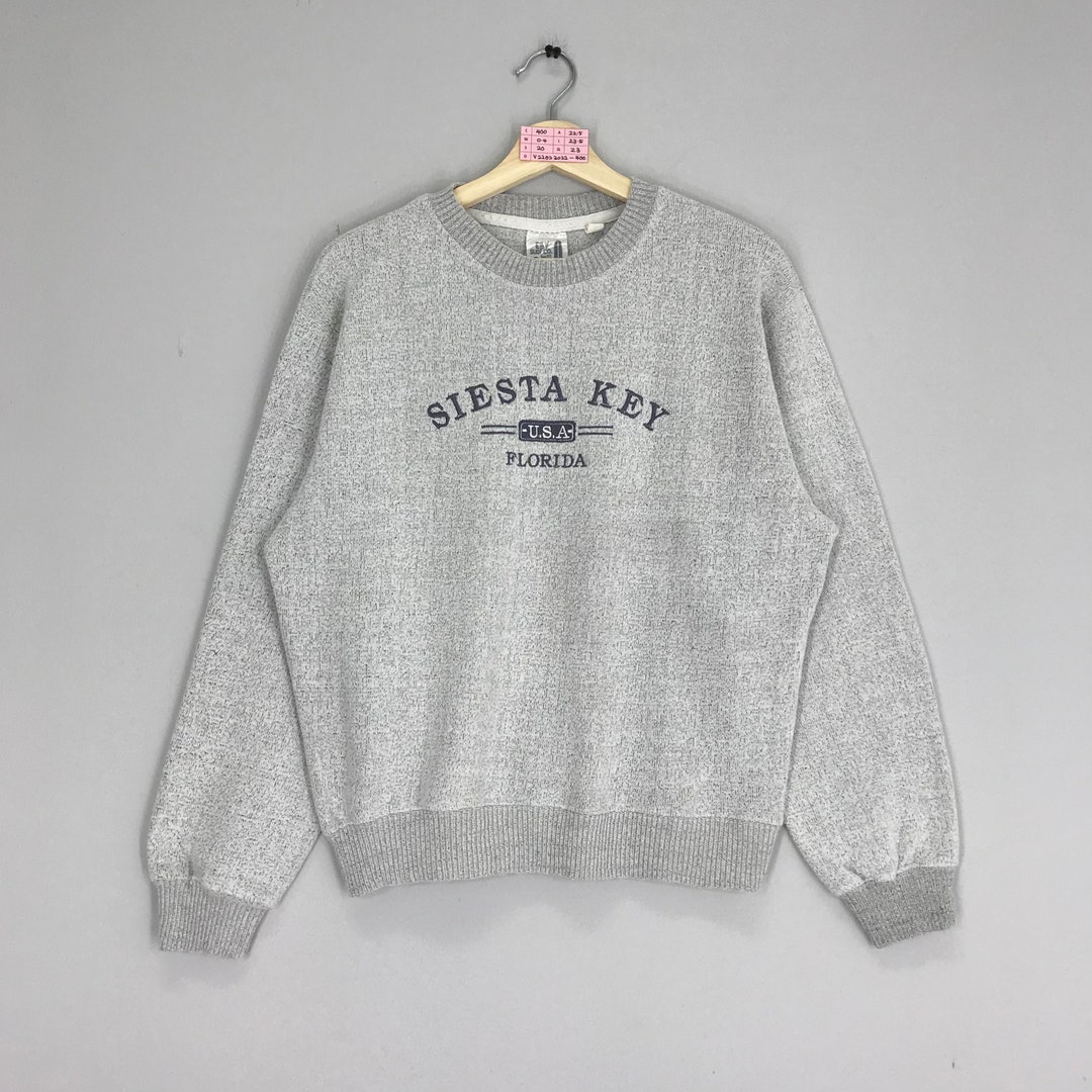 Vintage Siesta Key Florida USA Crewneck Gray Siesta Key Florida ...
