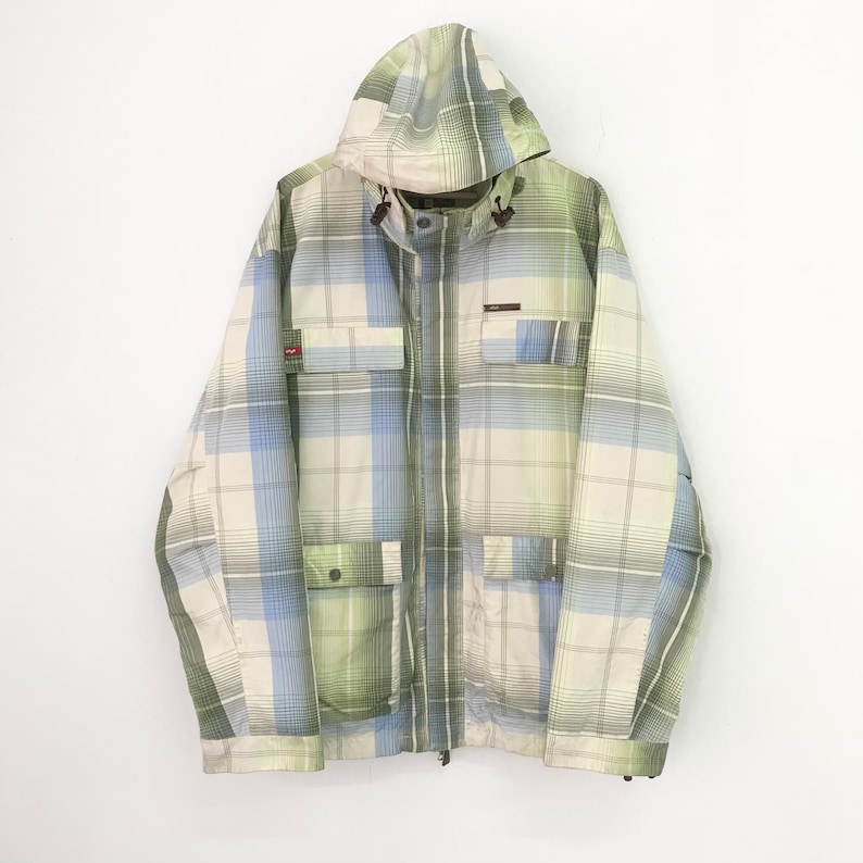 Vintage 90s Ski Wear Jacket Large Hoodie Winter Jacket Checkered Bomber ...