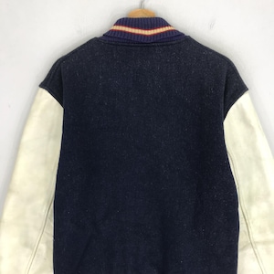 Vintage Wisconsin Varsity Jacket Large Sleeve Leather Jacket Wisconsin ...