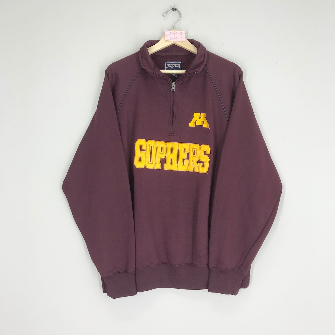 Vintage Minnesota Golden Gophers Sweatshirt Half Zipper Sweater ...