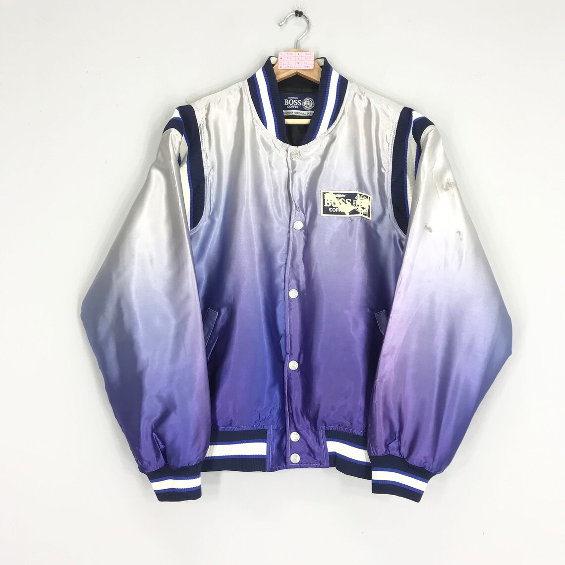 Vintage Suntory Boss Coffee Varsity Jacket Big Logo Bomber Jacket ...