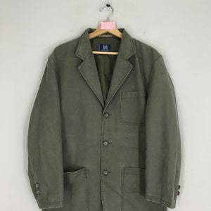 Vintage Japanese Denim Workers Jacket Three Pocket Buttondown Casual ...