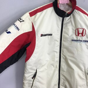 Vintage Honda Motorsport Racing Jacket Zipper Embroidery Logo Honda ...