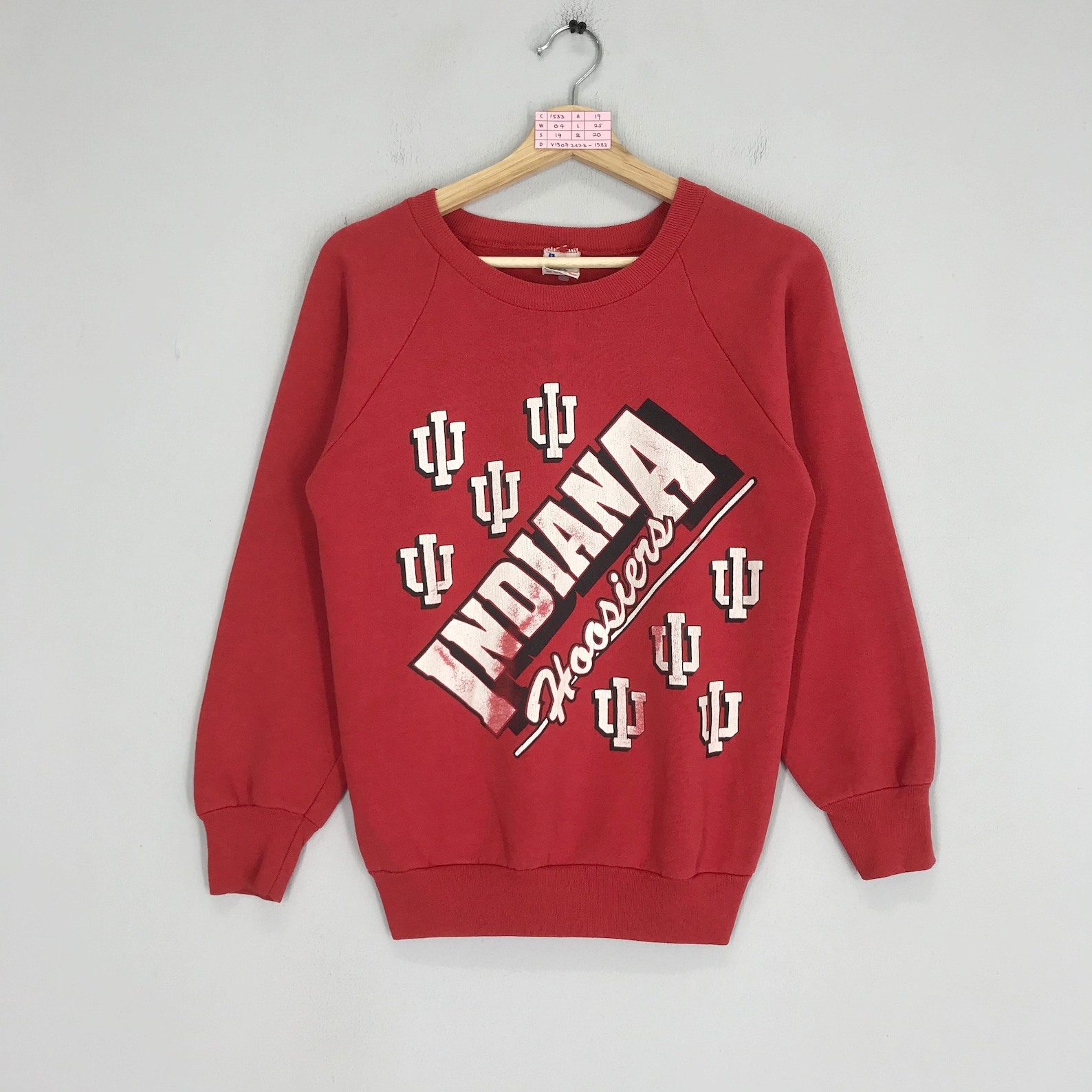 Vintage 90s Indiana University Sweatshirt University Indiana Hoosiers ...