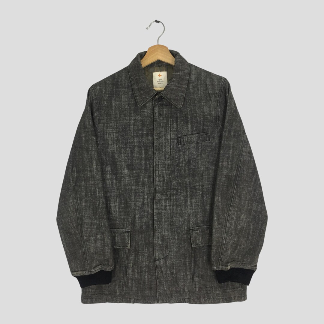 Vintage Head Porter Plus Japan Black Denim Jacket Medium Head Porter ...