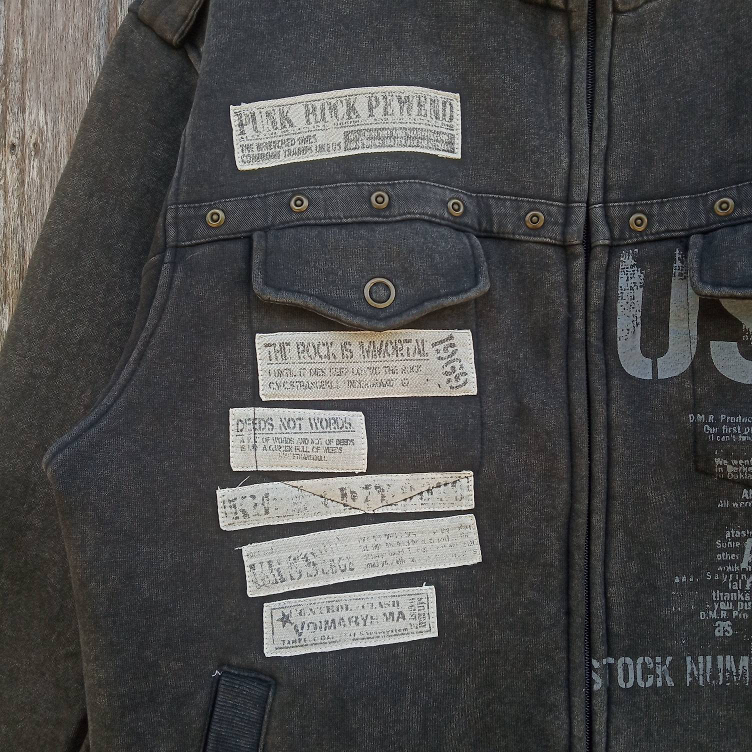 Rare Punk Rock Style Sweater Jacket With Patches Design - Etsy