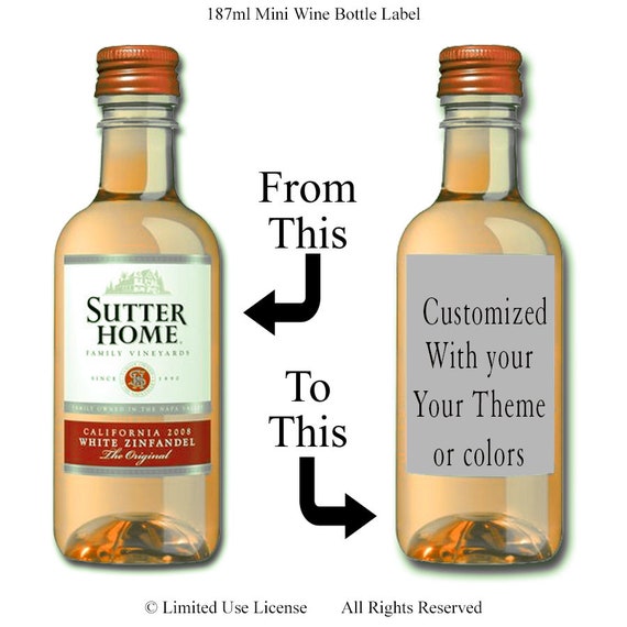 Personalize Mini Wine Bottle Labels | Etsy