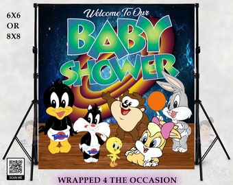 Baby Space Jam Backdrop, Baby Shower Backdrop, Vinyl Backdrop - Etsy