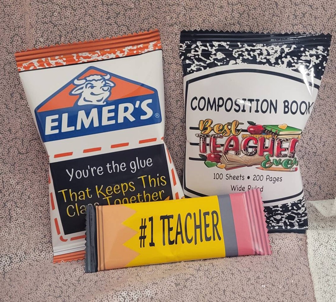 Teacher Snack Pack Wrappers - Etsy