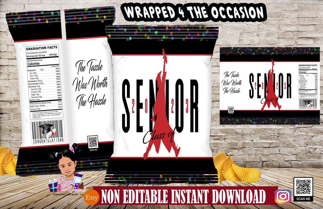 SENIOR Chip Bag - Etsy