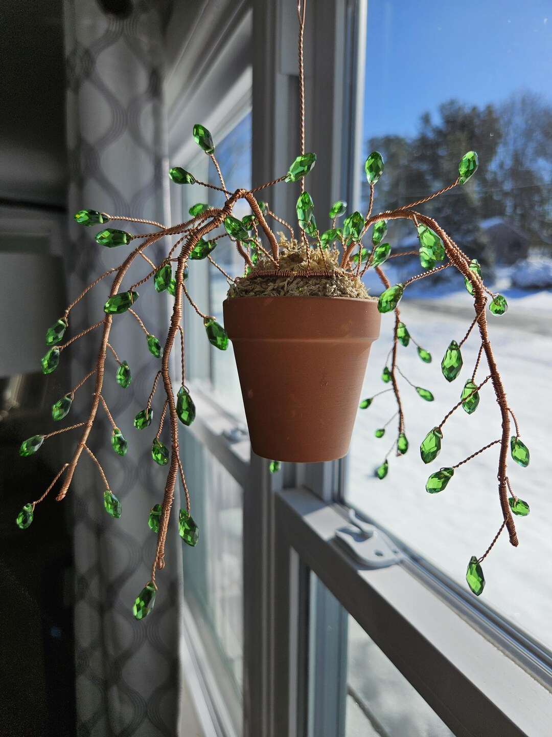 Forever Succulent Suncatcher, Beaded Succulent Suncatcher, Crystal ...