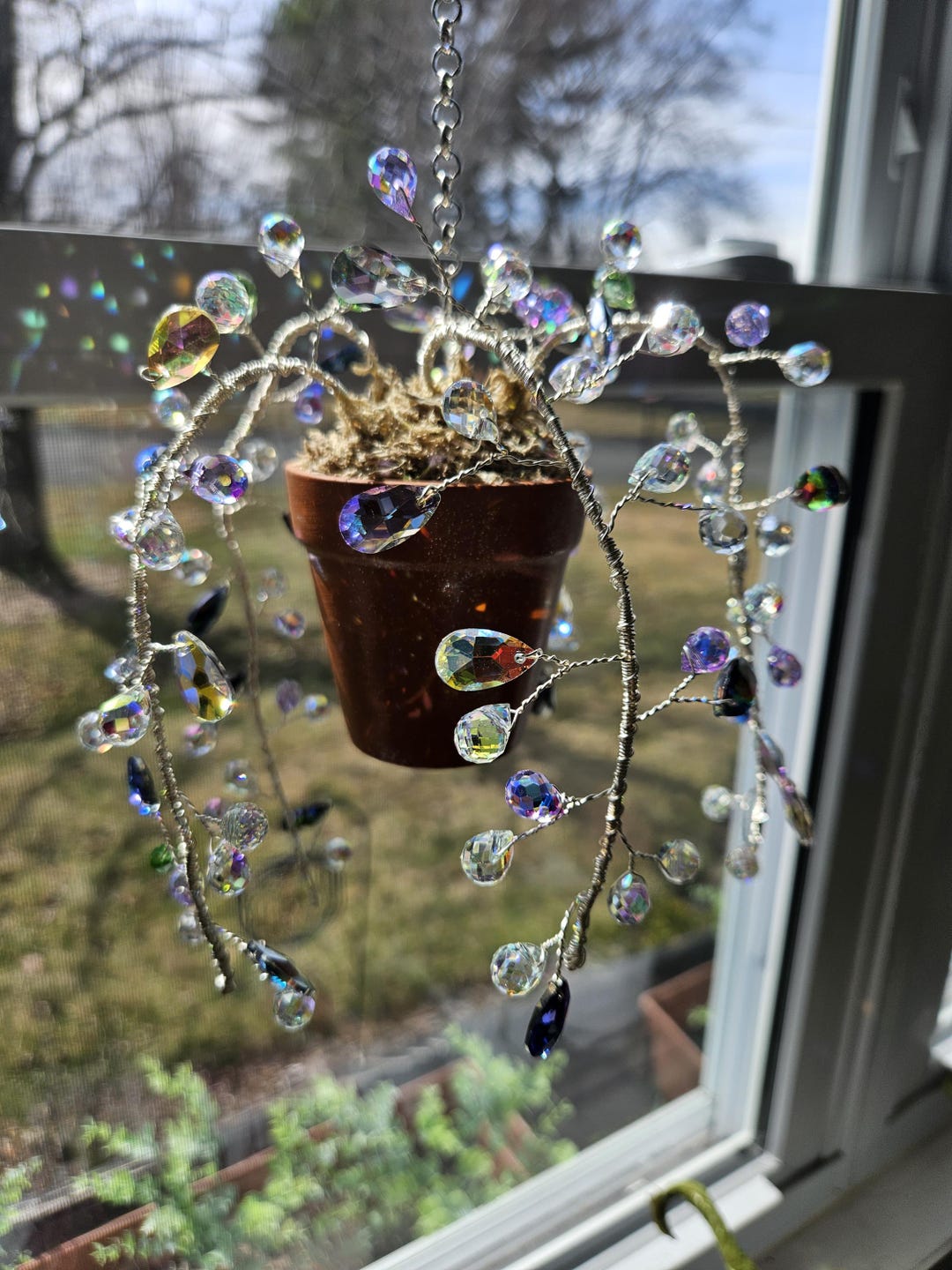 BEJEWELED Forever Succulent Suncatcher, Beaded Succulent Suncatcher ...