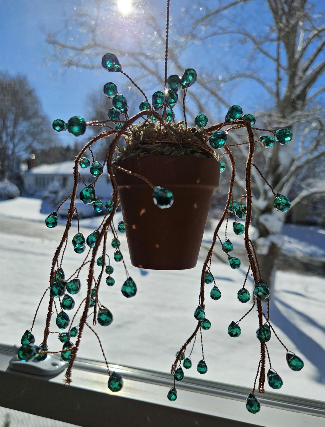 Forever Succulent Suncatcher, Beaded Succulent Suncatcher, Crystal ...