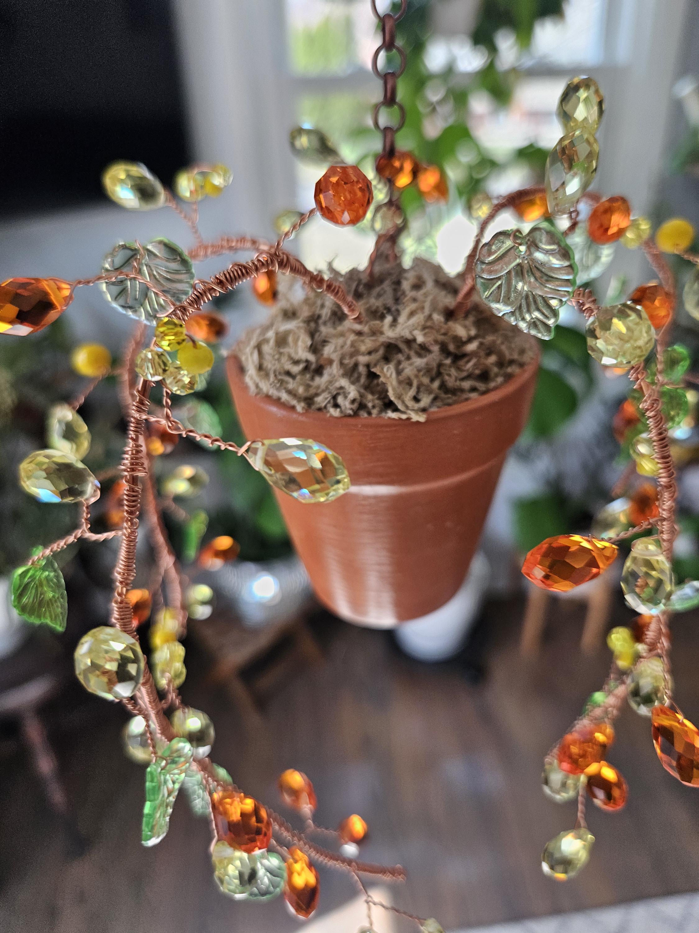 THE RETRO Forever Succulent Suncatcher, Beaded Succulent Suncatcher ...