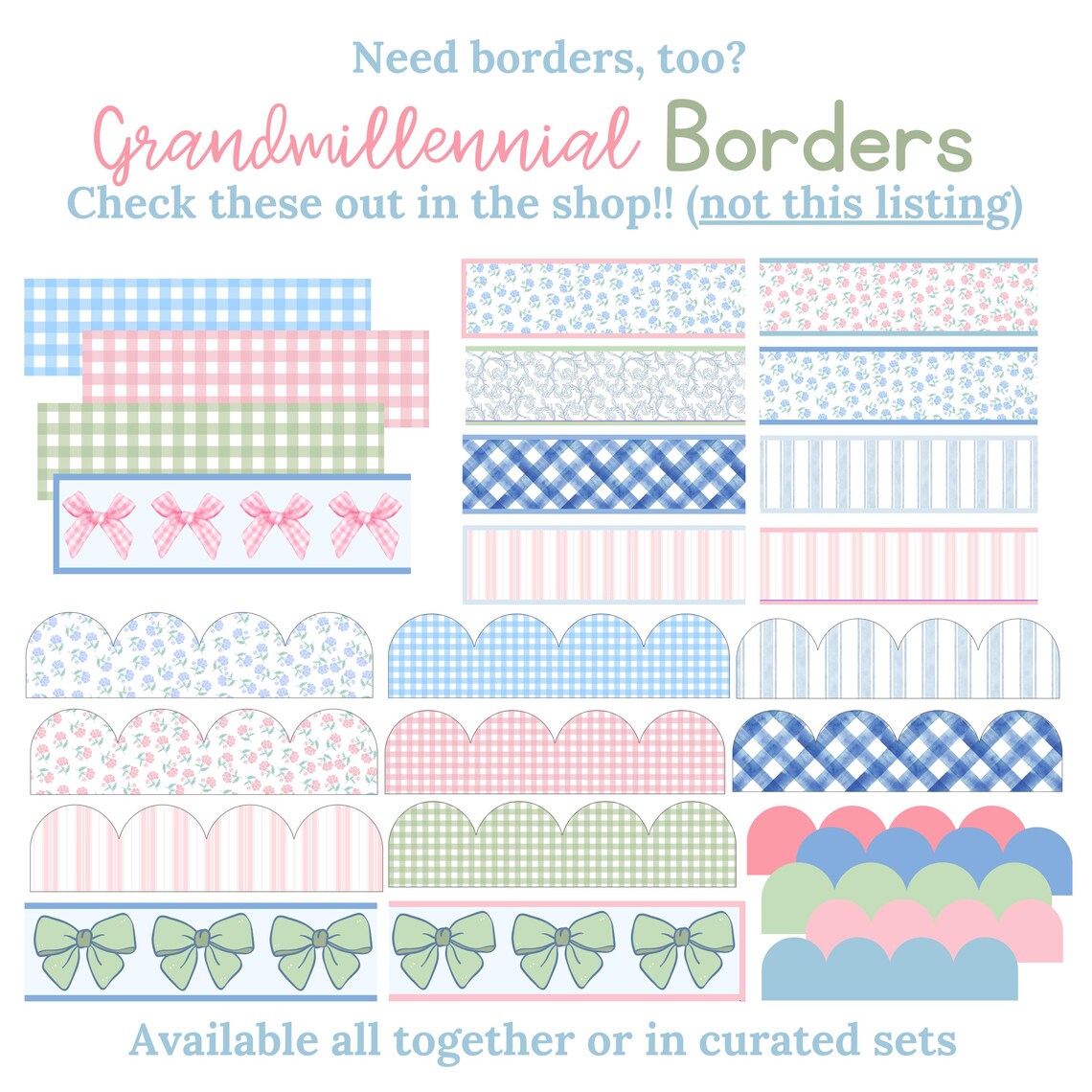 Preppy Letters, Numbers, Etc. for Print & Bulletin Board ...