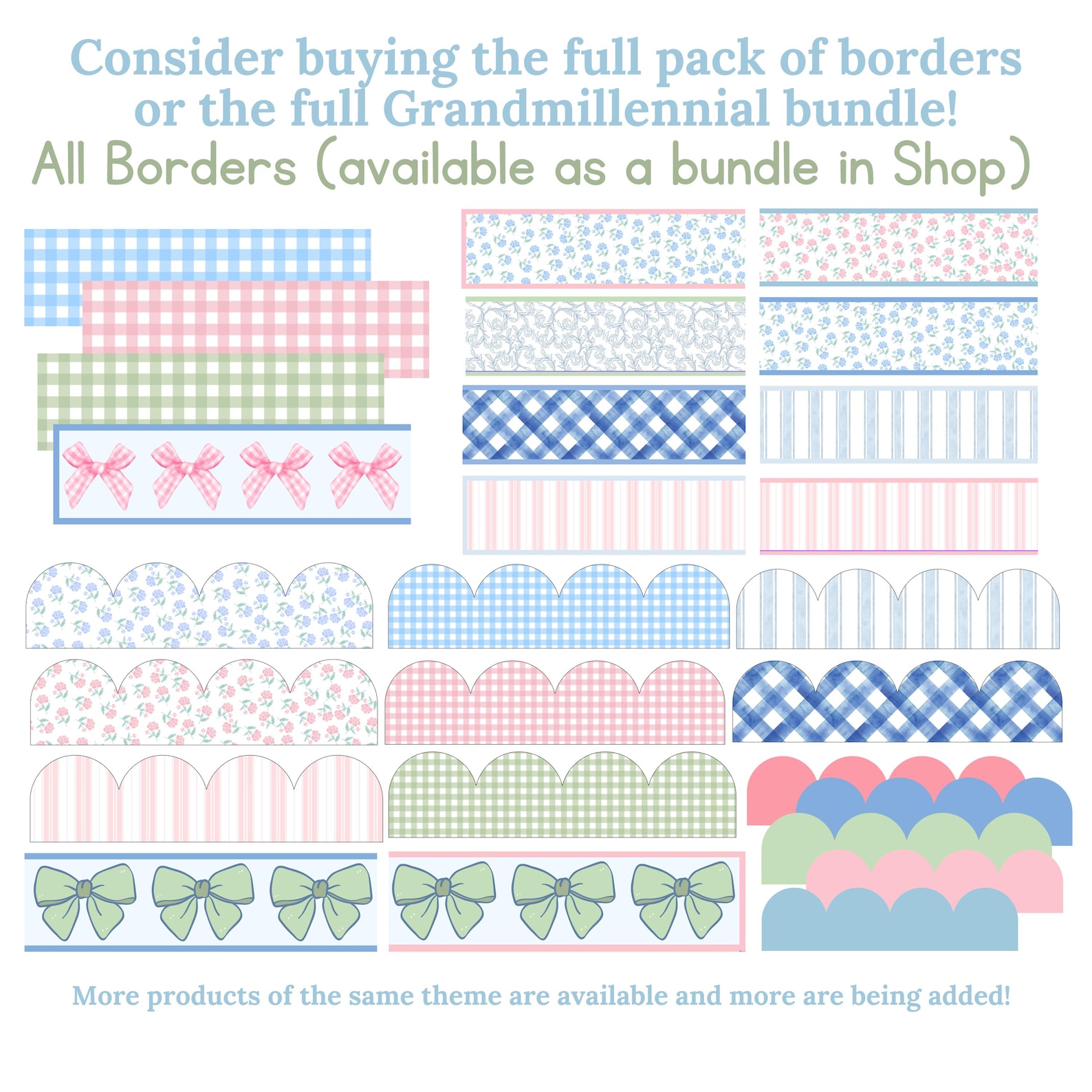 K-12 Back to School Gingham Bulletin Board Kit | Grandmillennial Series ...