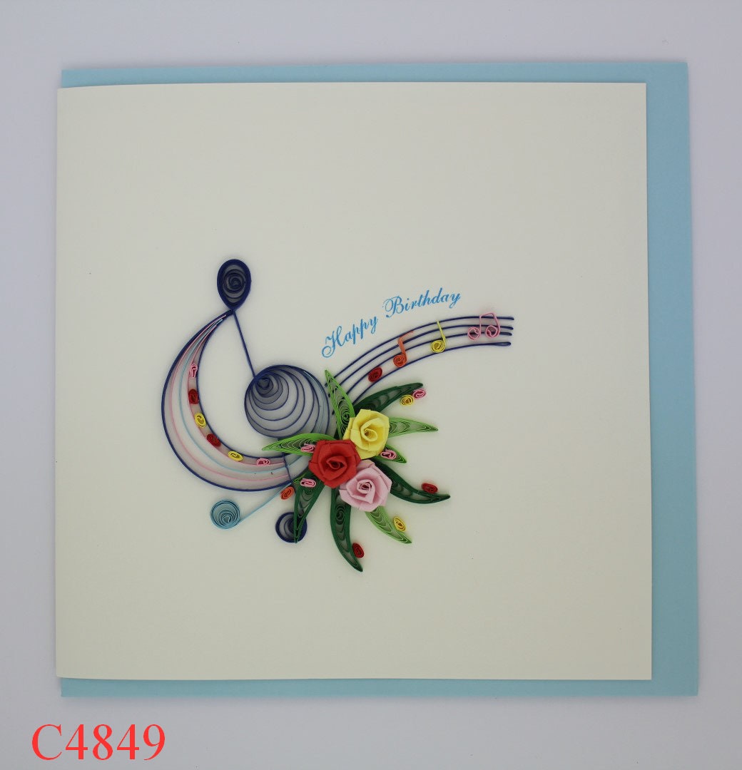 Happy Birthday Quilling Karte 3D Karte Grußkarte Quilled Karte - Etsy.de