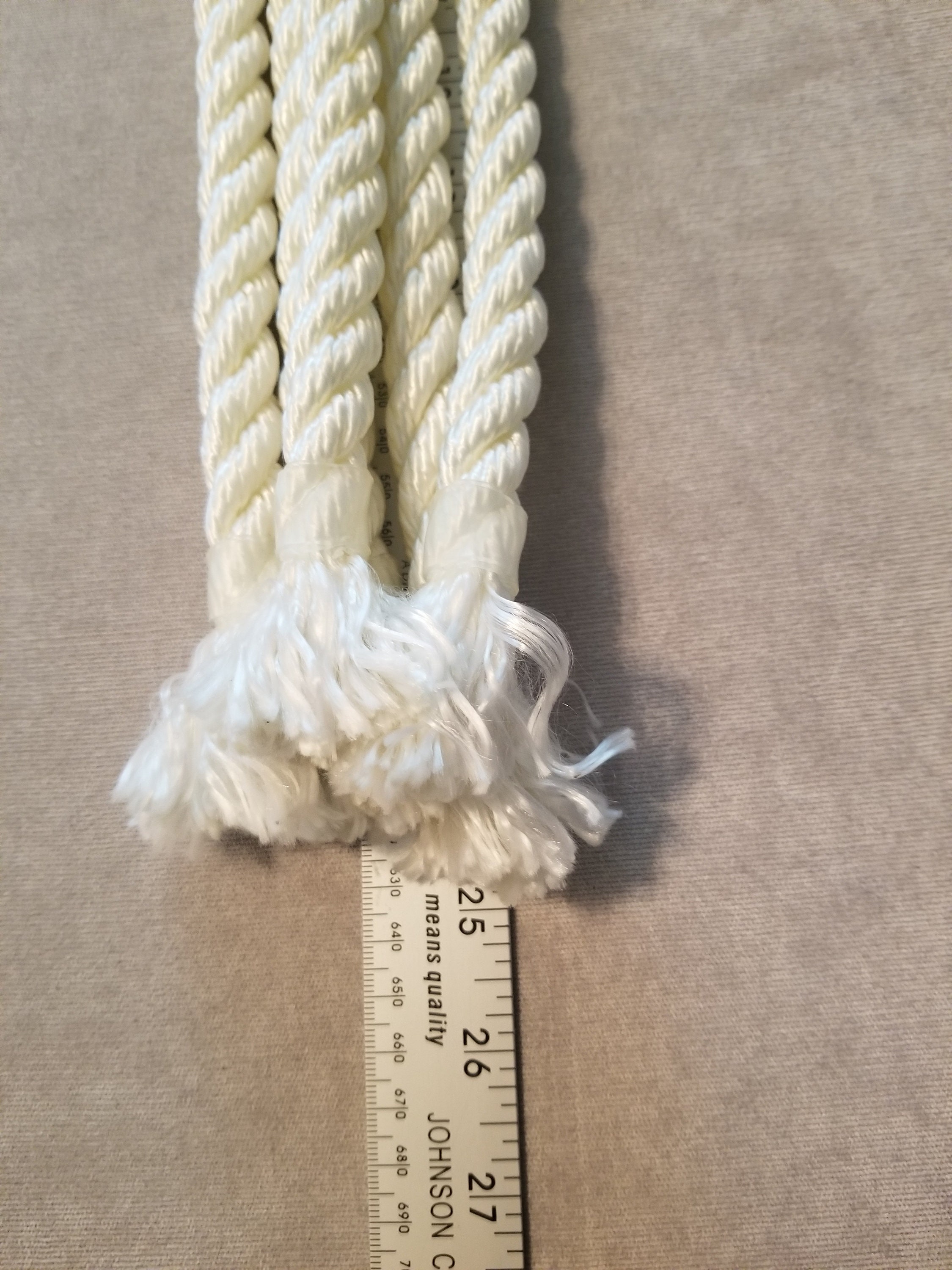 Rope Flogger 23 Aglets White With Black Handle for BDSM Impact Play ...