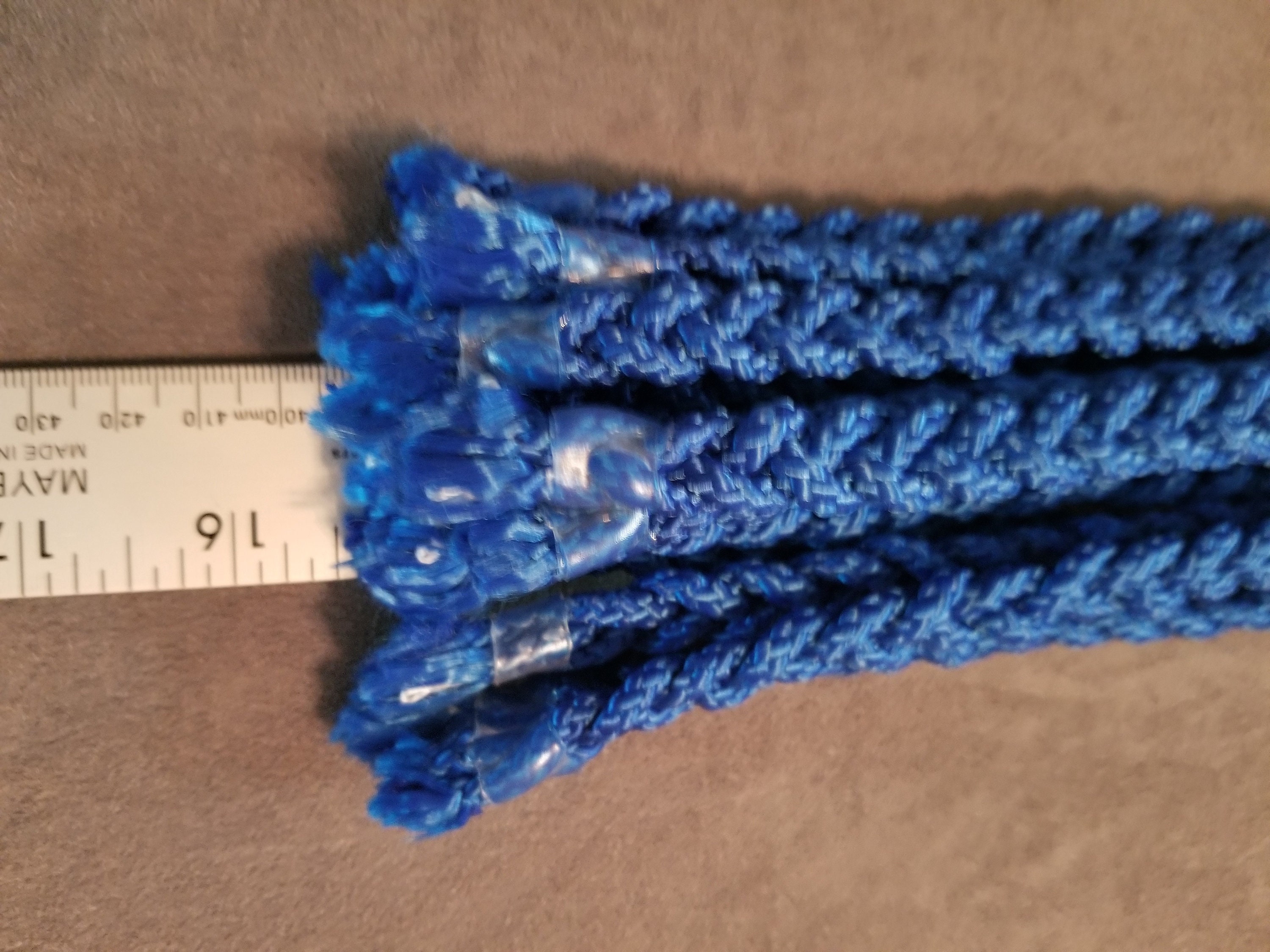 FPBR16L Paracord Flogger 16 Braided Blue With Aglets and a Blue Handle ...