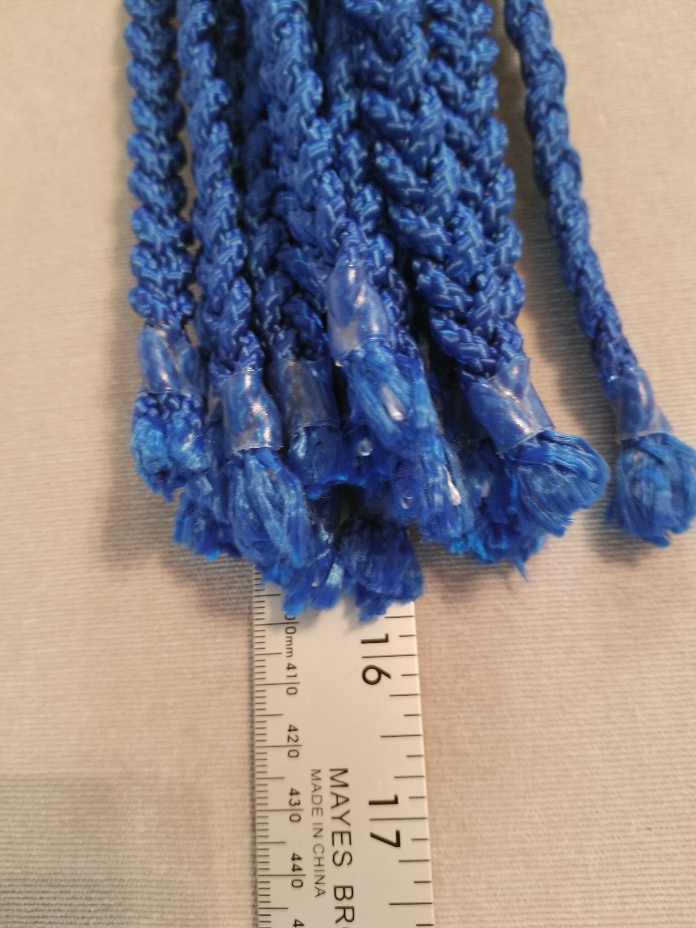 FPBR16L Paracord Flogger 16 Braided Blue With Aglets and a Blue Handle ...