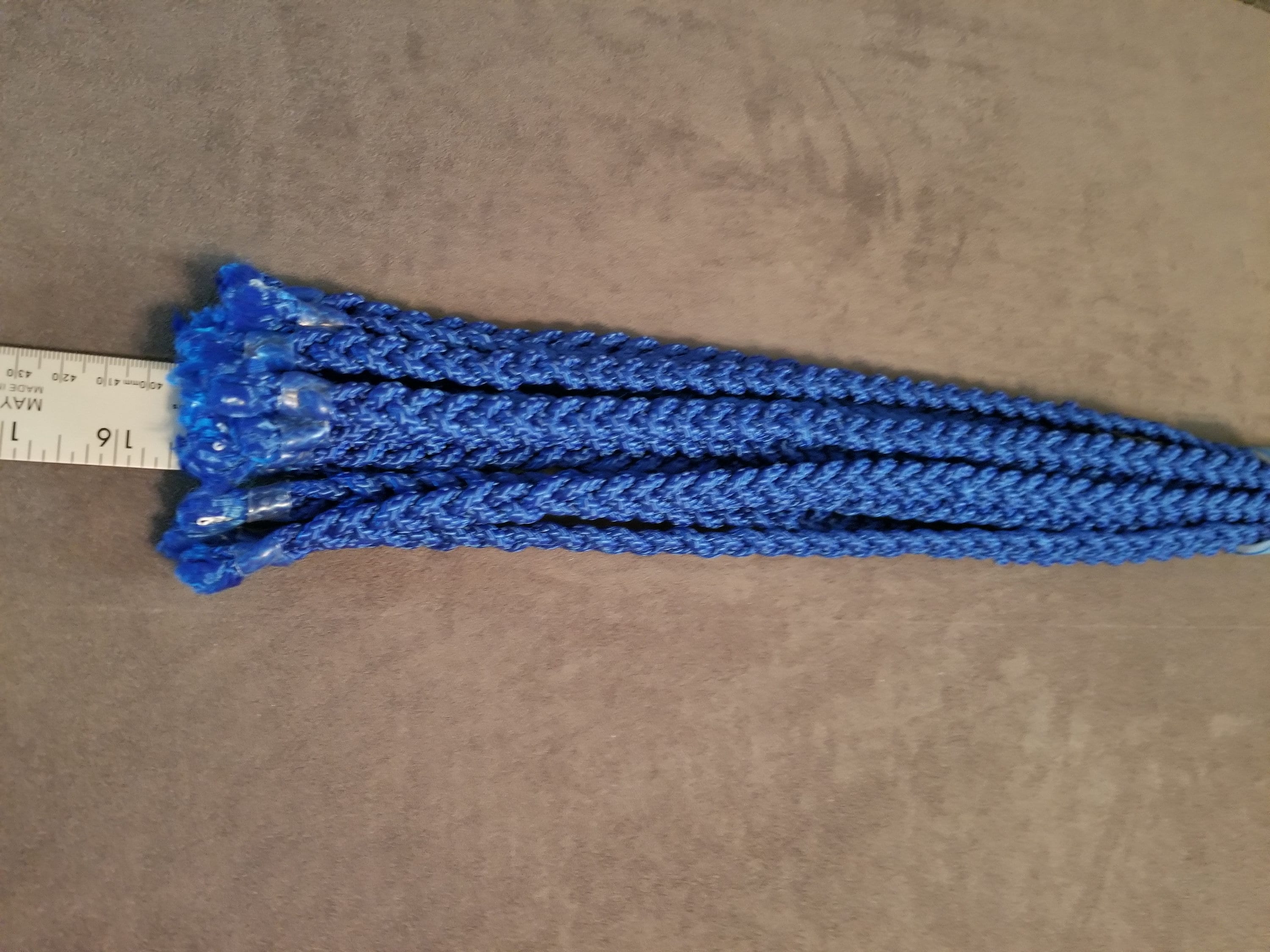 FPBR16L Paracord Flogger 16 Braided Blue With Aglets and a Blue Handle ...