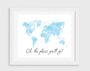 World Map 8.5x11 - Etsy