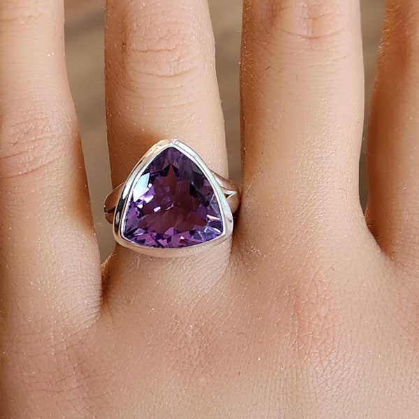 925 Amethyst Ring - Etsy