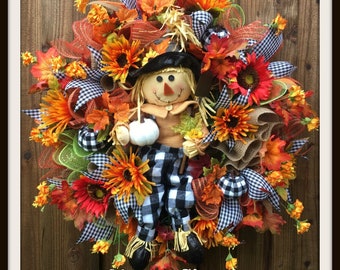 Scarecrow wreath | Etsy