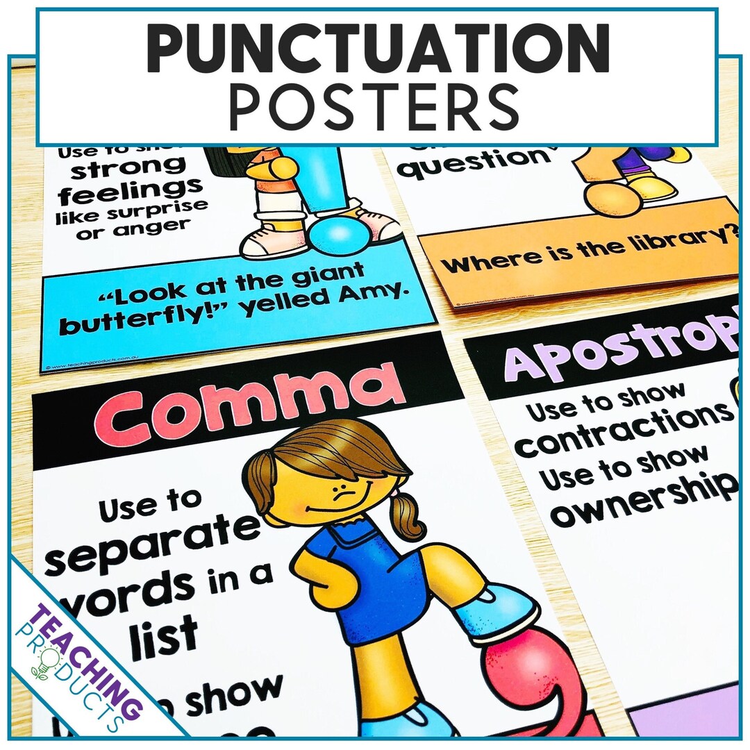 Punctuation Poster Pack Anchor Charts 12 Posters - Etsy