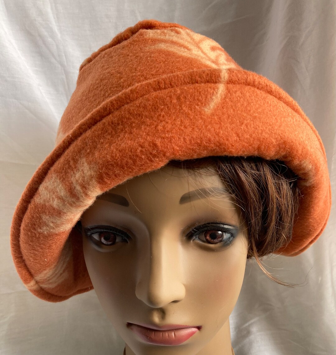 Fleece Hat. Semi Bucket Hat With Fall Colors. Soft Fleece and Fully ...