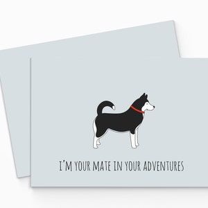 Printable Husky Card. Digital Husky Card. Blank Card Friend. - Etsy