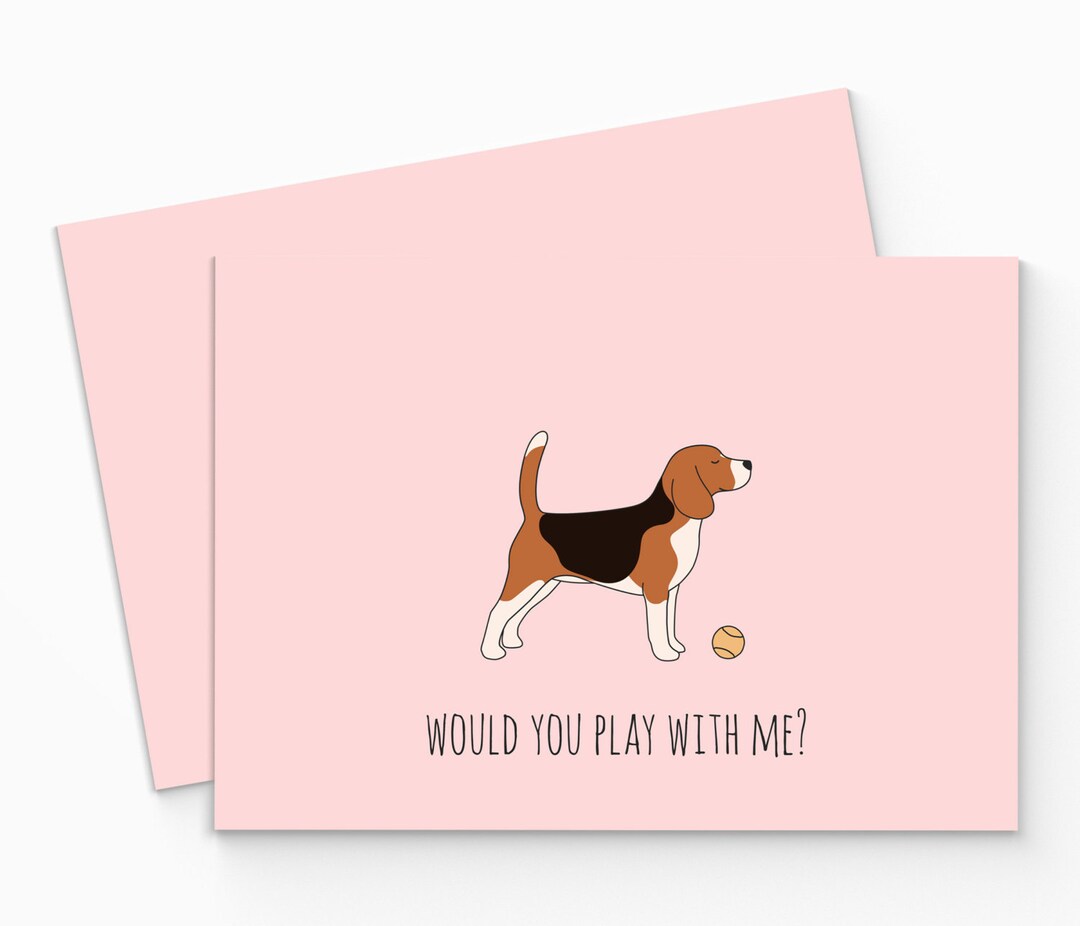 Printable Beagle Card Digital Beagle Card Cute Dog - Etsy